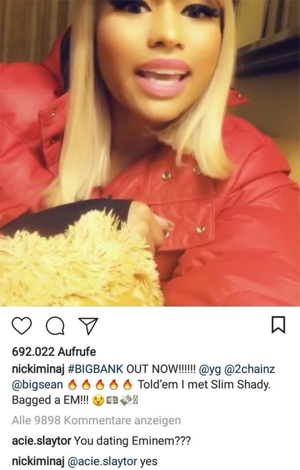 Nicki Minaj says shes dating Eminem | Girlfriend