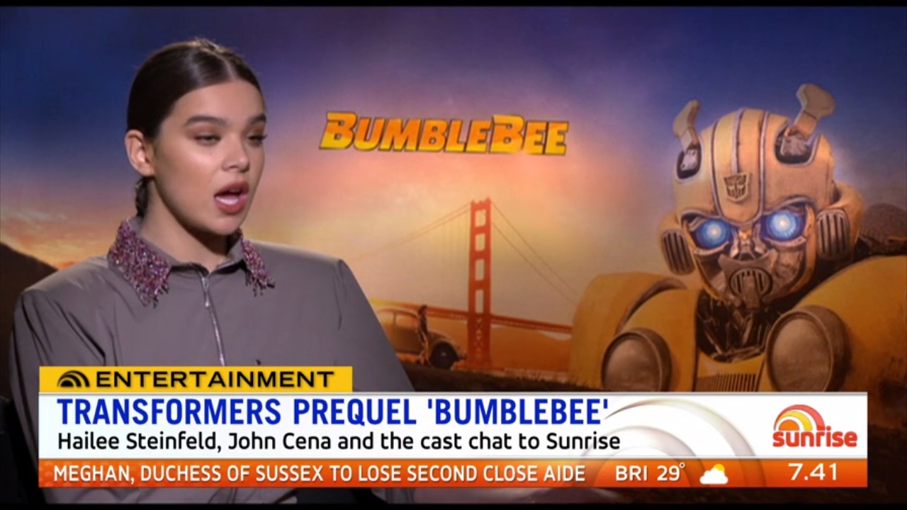 Hailee Steinfeld, John Cena and cast chat to Sunrise about 'Bumblebee ...