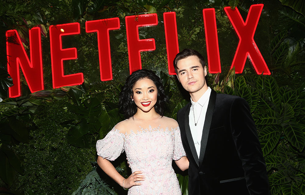 Lana Condor attends Golden Globes after party with boyfriend Anthony De ...