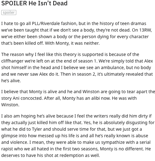 '13 Reasons Why' fans figure out the biggest Monty mystery of the ...