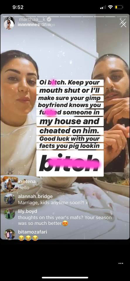 MAFS Ines and Jess Power band together to SLAM Martha on Instagram ...