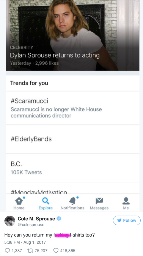 Dylan And Cole Sprouse Are Feuding On Twitter And People Can't Handle ...